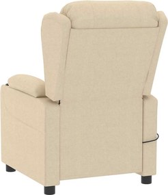 Masážní křeslo krémové textil 339067