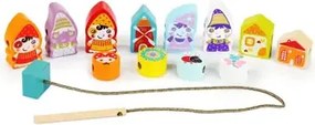 CUBIKA 13654 Navlékací trpaslíci  - navlékací set - 13 dřevěných dílů