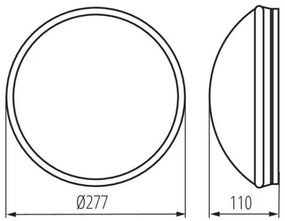 Svítidlo Kanlux PIRES ECO DL-25O E27 IP44 s pohybovým čidlem 19000
