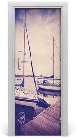 Fototapeta samolepící na dveře Jachty 85x205 cm