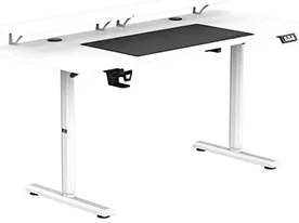 ULTRADESK HIGHLANDER XXL Bílý pracovní stůl s elektrickým nastavením Lama Plus