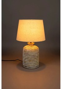 Béžová stolní lampa s lněným stínidlem Russel - Dutchbone