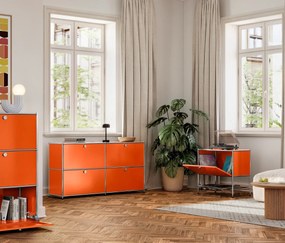 Tchibo - Kovová komoda »Cn3« se 3 výklopnými dvířky - barva: chrom