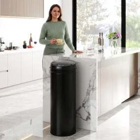 HOMCOM 50litrový senzorový odpadkový koš s funkcí Soft-Close, bezdotykový odpadkový koš z nerezové oceli pro hygienické kuchyně
