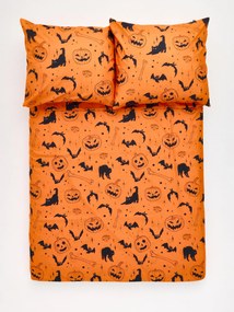 Sinsay - Sada ložního prádla s halloweenským motivem - oranžová