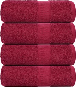 Ručníky na mytí FROGN 4 ks bordó 30x30 cm 360 g/m² 136729