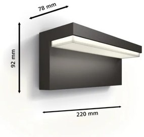 Philips - LED Venkovní nástěnné svítidlo BUSTAN LED/3,8W/230V 4000K IP44