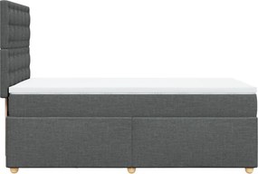 Box spring postel s matrací tmavě šedá 90x200 cm textil 3291178