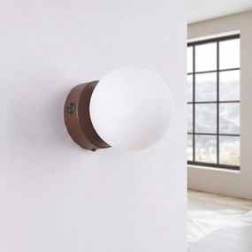 Sollux Lighting Nástěnné svítidlo YOLI 1 hnědé s vypínačem