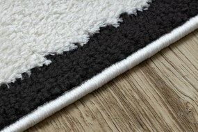 Dywany Łuszczów, AKCE: 80x150 cm Kusový koberec Mode 8598 geometric cream/black, černobílá, dětský pokoj
