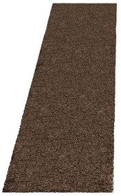 Tmavě hnědý běhoun 80x250 cm Fluffy – Ayyildiz Carpets
