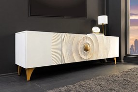 Designový TV stolek Venetia 180 cm bílé mango