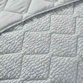Zelený přehoz 220x220 cm Crinkle Seersucker – Catherine Lansfield
