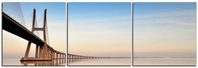 Obraz na plátně - Most Vasco da Gama - panoráma 5245B (120x40 cm)