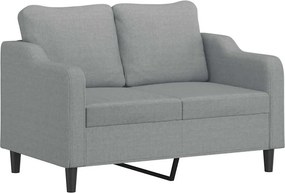 3dílná sedací souprava s polštáři světle šedá textil 3201826