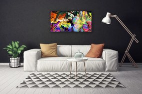 Obraz na plátně Abstrakce Motýli Pírka 120x60 cm