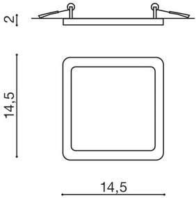 Azzardo AZ2836 - LED Koupelnové podhledové svítidlo SLIM 1xLED/12W/230V IP44