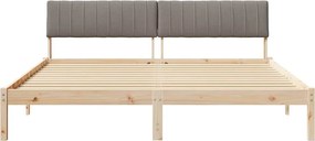 Rám postele Hnědá a taupe 180 x 200 cm Masivní borovicové dřevo 3394356