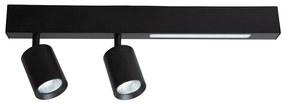 Stropní svítidlo Magnet, 2x černé kovové stínítko + 1x LED 5W, b