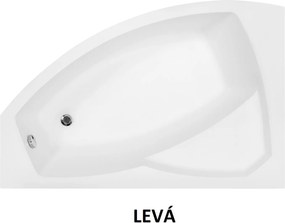 Besco Rima asymetrická vana 160 x 100 cm levá bílá VANRIM160L
