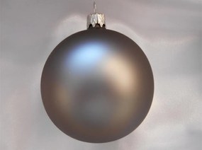 Vánoční ozdoby Velká vánoční koule 4 ks - šedá matná