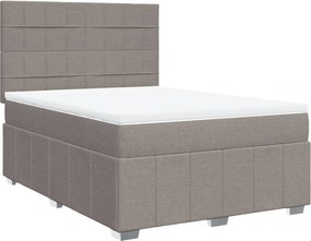 Box spring postel s matrací taupe 160x200 cm textil 3291723