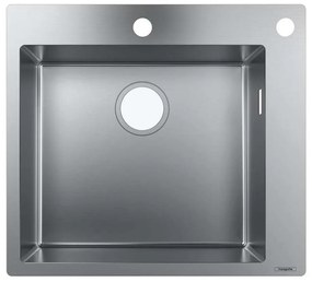 Hansgrohe - Vestavný dřez S712-F450, nerezová ocel 43305800