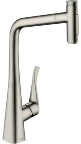 Hansgrohe Metris Select M71 Dřezová baterie s vytahovací sprškou, chrom 73820800