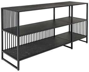 Designový regál Haines 120 cm vzor antracitový mramor