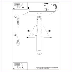 Stropní svítidlo v černo-zlaté barvě Crown – Sollux