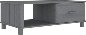 Konferenční stolek HAMAR tmavě šedý 100 x 55 x 35 cm borovice 340454