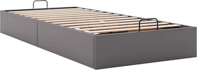 Osmanský rám postele bez matrace šedá 100x200 cm umělá kůže 3310787