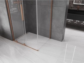Mexen Velar L, sprchový kout s posuvnými dveřmi 120 x 85 cm, 8mm čiré sklo, měděná matná, 871-120-085-03-65