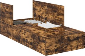 Rám postele s úložným prostorem Kouřový dub 80 x 200 cm 3335337