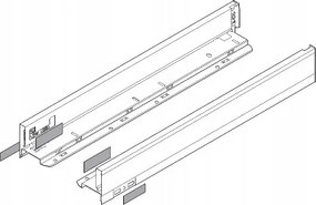 Blum 770N5502S Legrabox Pure, boky zásuvky vysoké „n“, NL=550 mm, ocelové,