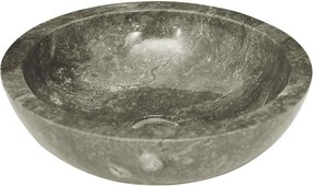 Umyvadlo šedé Ø 40 x12 cm mramor 149157