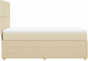 Box spring postel s matrací krémová 100 x 200 cm textil 3291965