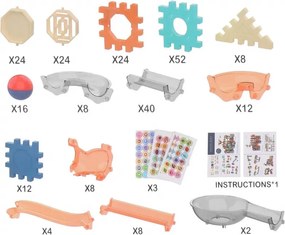Dětská stavebnice kuličková dráha SPRINGOS PIPELINE barevná