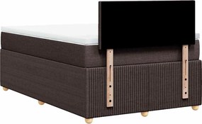 Box spring postel s matrací tmavě hnědá 120x200 cm textil 3287419