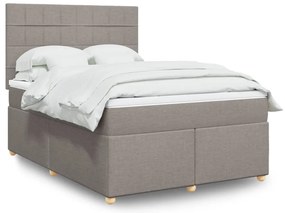 Box spring postel s matrací taupe 160x200 cm textil 3293635