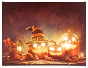 Garthen 70064 Nástěnná malba Happy Halloween - 8 LED, 30 x 40 cm