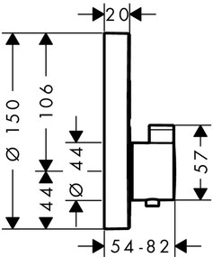 Hansgrohe Shower Select, termostatická baterie pod omítku na 2 spotřebiče, kartáčovaný bronz 15743140