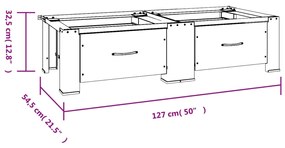vidaXL Marketos Dvojitý podstavec pod pračku a sušičku se zásuvkami bílý
