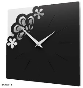 Designové hodiny 56-10-1 CalleaDesign Merletto Small 30cm (více barevných variant) Barva černá klasik-5 - RAL9017