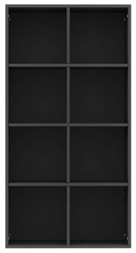 vidaXL Knihovna/příborník černá 66 x 30 x 130 cm dřevotříska
