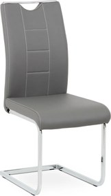 Autronic Pohupovací jídelní židle DCL-411 GREY, šedá ekokůže/chrom