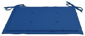 Zahradní židle 4 ks královsky modré podušky masivní teak,  3062299