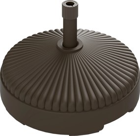 Základna pro slunečník Outsunny, kulatá, plnitelná vodou (23 L) nebo pískem (28 kg) pro zahradu a terasu, hnědá | Aosom