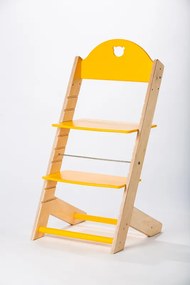 Lucas Wood Style rostoucí židle MIXLE -  přírodní/žlutá rostoucí židle MIXLE: bez motivu