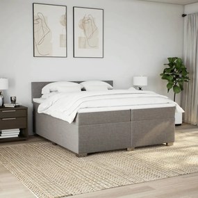 Box spring postel s matrací taupe 200x200 cm textil 3288292
